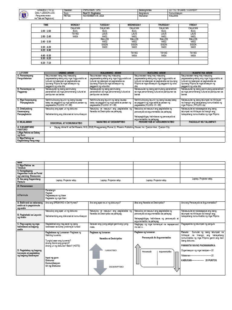 DLL_Q2_WEEK6_DISKORSAL-AT-KOMUNIKATIBO_NARATIBO-AT-DESKRIPTIBO | PDF