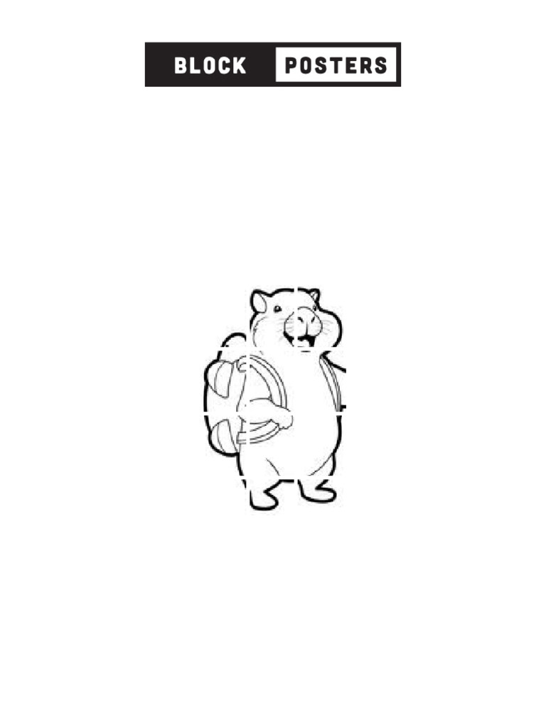 Capybara Piñata Block Poster Guide | PDF