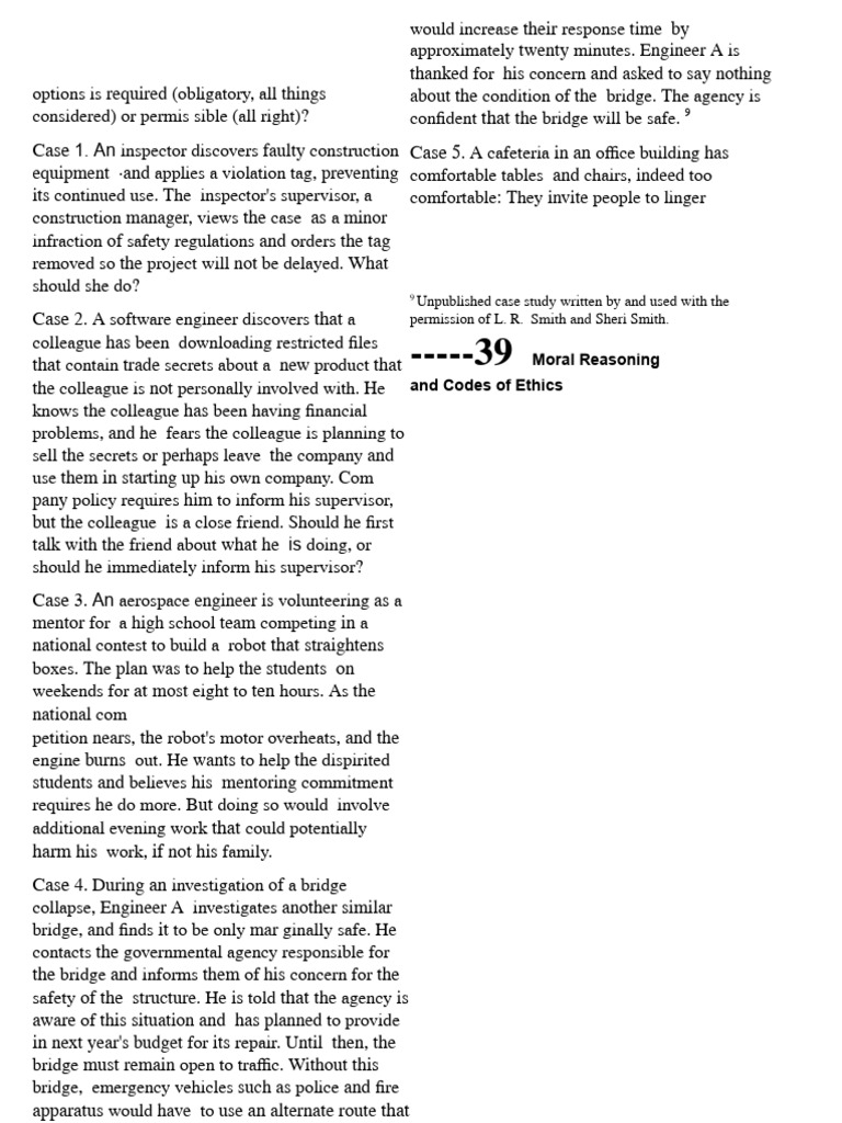 Introduction To Engineering Ethics | PDF