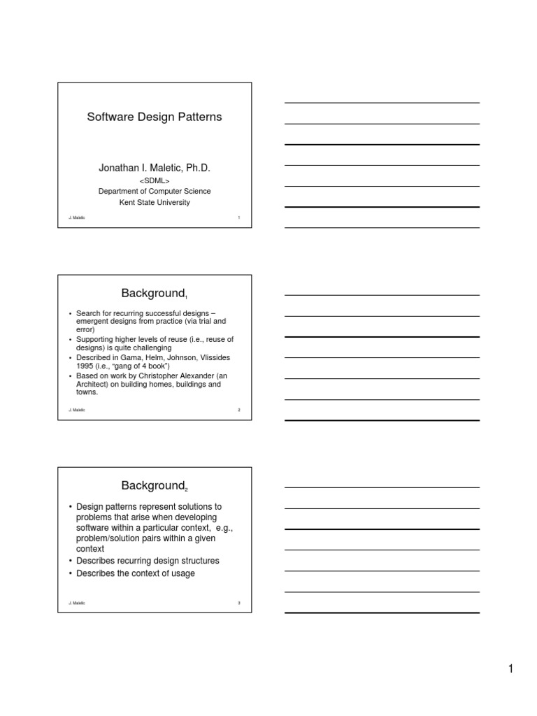 Software Design Patterns Jonathan I Maletic PH D PDF Inheritance