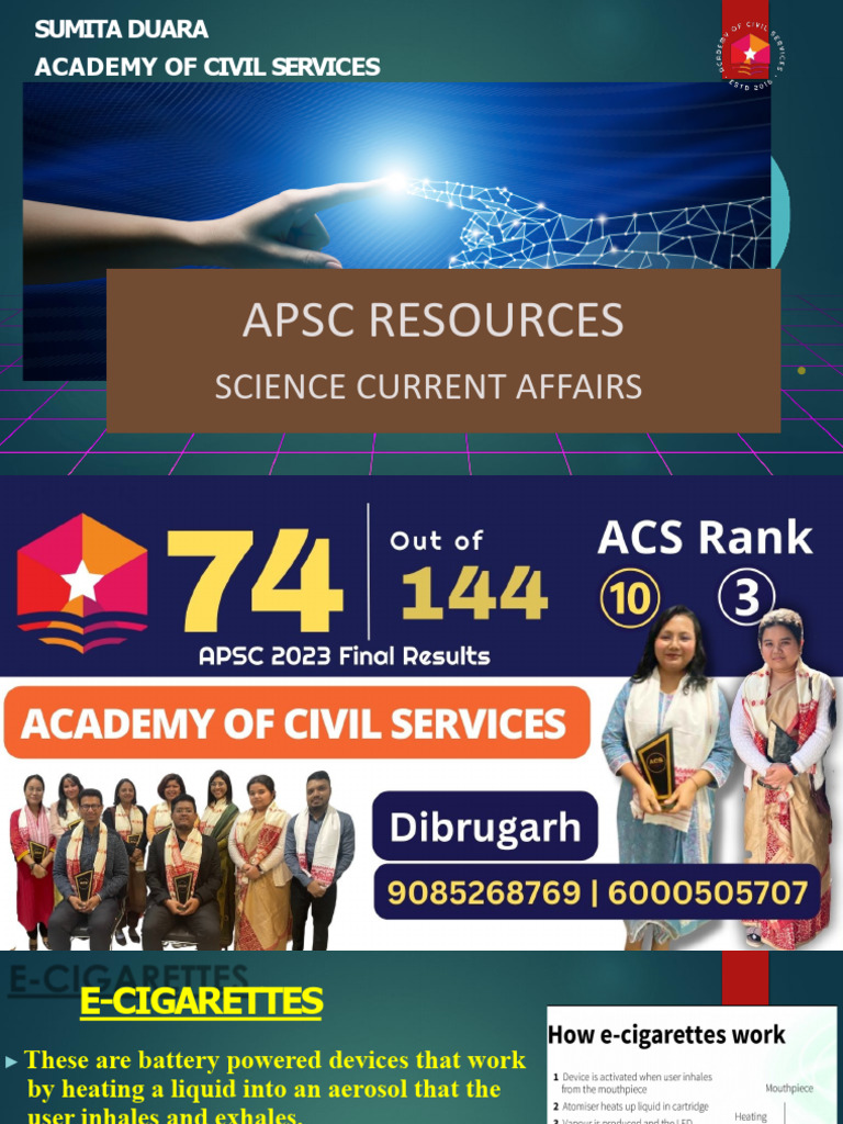 Science Current Affairs APSC 2024 | PDF | Artificial Intelligence | Intelligence (AI) & Semantics
