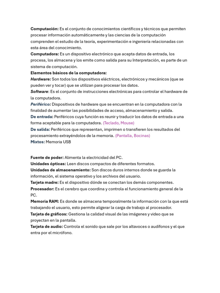 ALGORITMOS ESTUDIO | PDF | Hardware de la computadora | Periférico