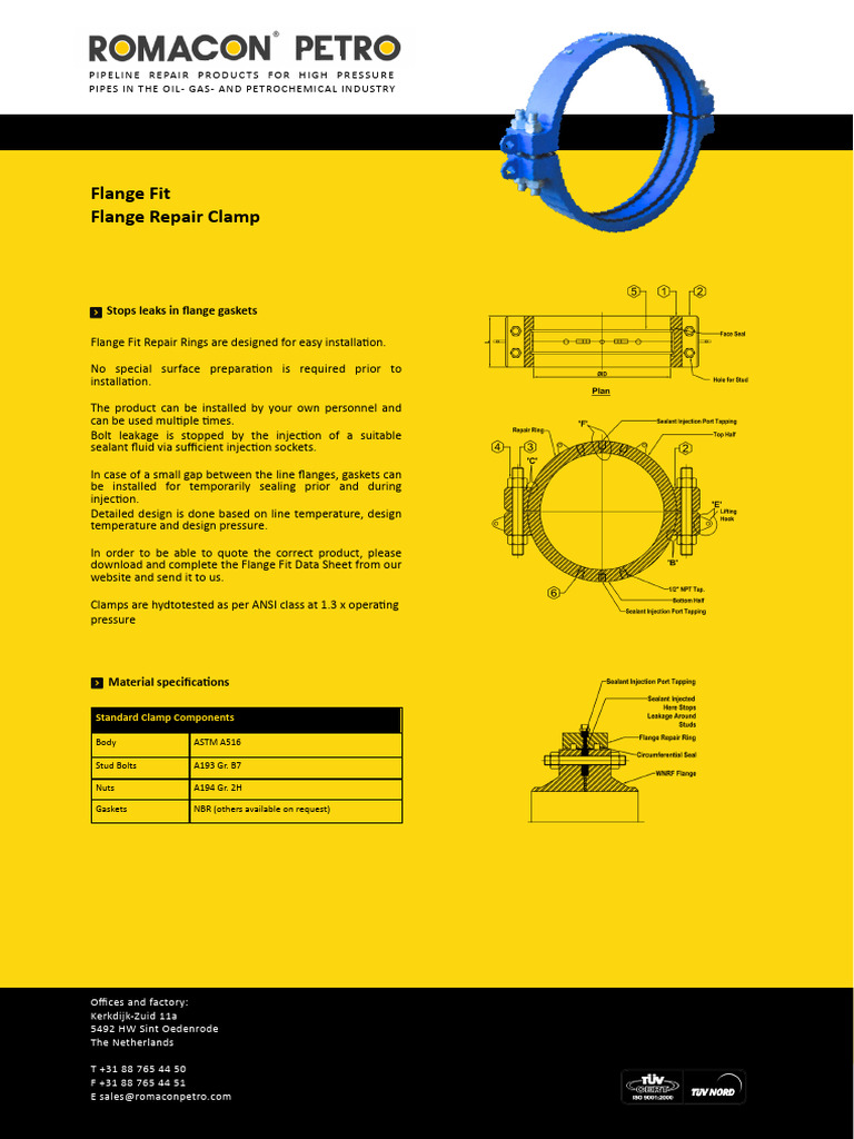 Flange Fit Flange Repair Clamp | PDF