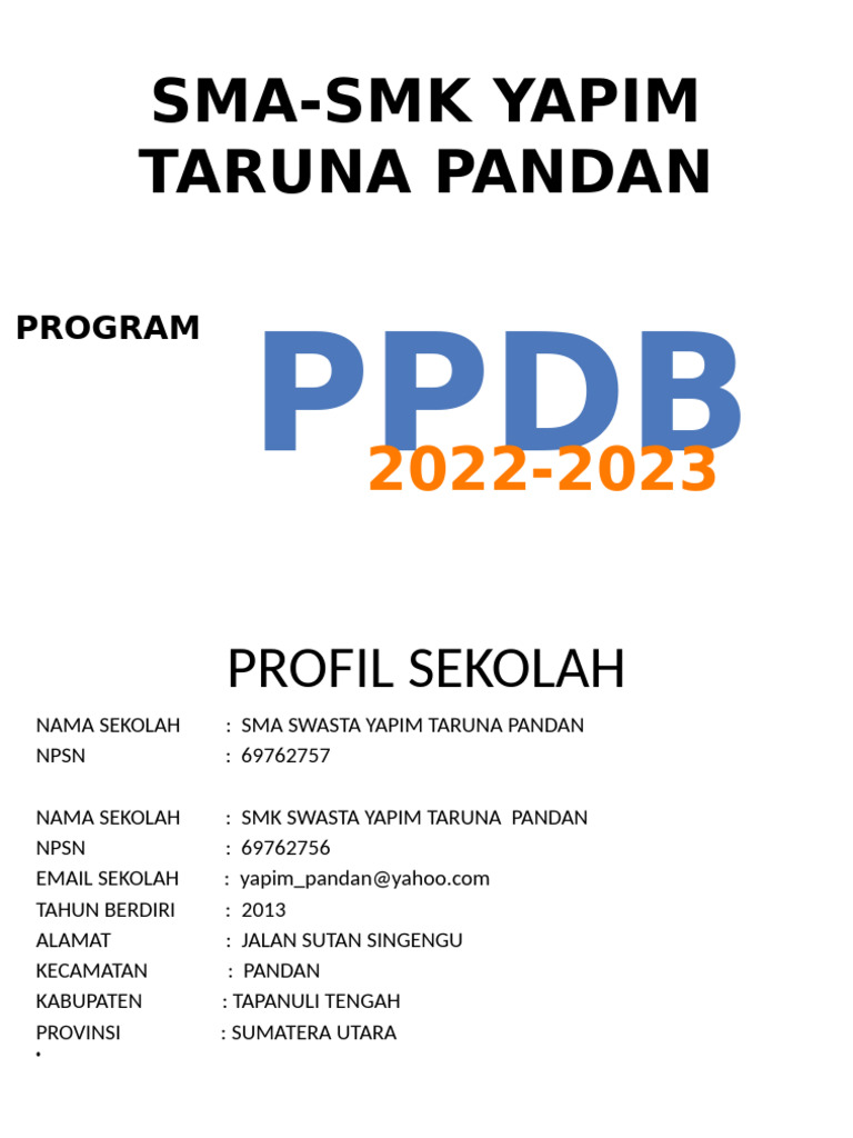 Program PPDB | PDF