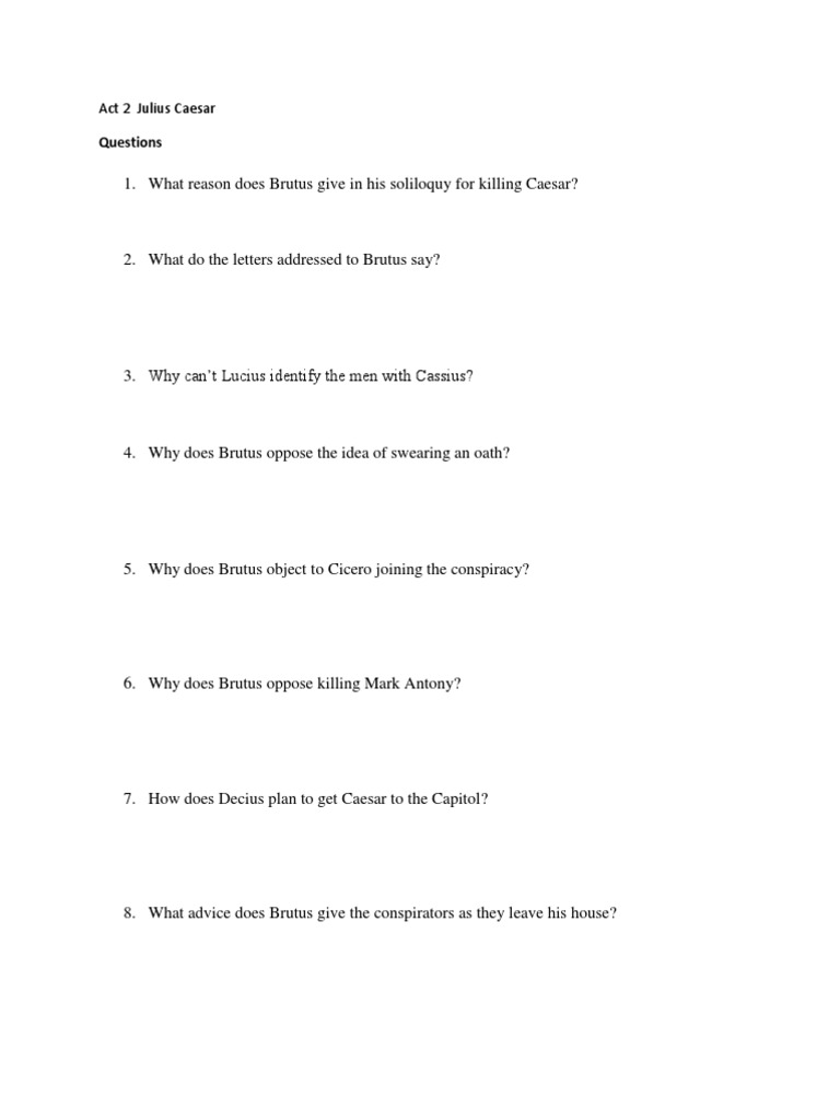 Brutus' Justifications in Act 2 | PDF | Social Science