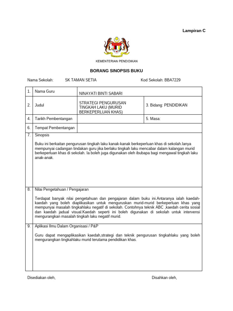 Sinopsis Buku SPLKPM 1 | PDF