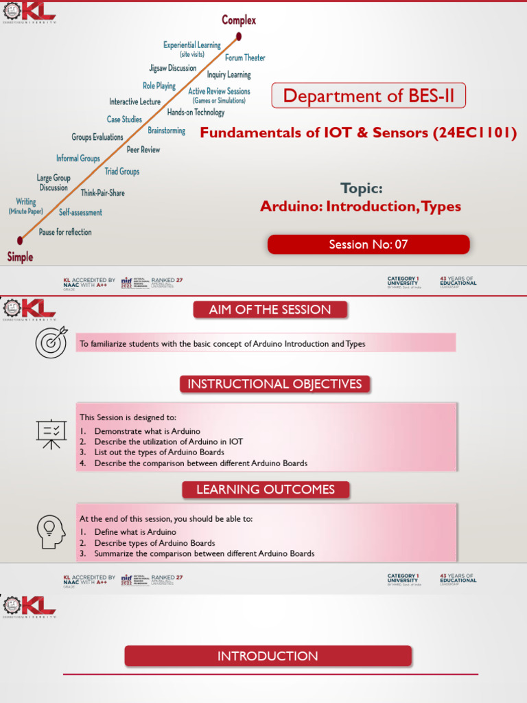 Session_07_Arduino Intro. Types (1) | PDF | Arduino | Internet Of Things