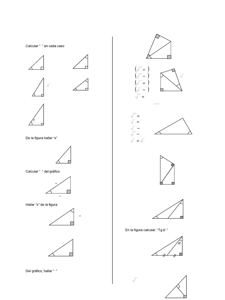 Razones Trigon. Angulos N. Gráficos | PDF