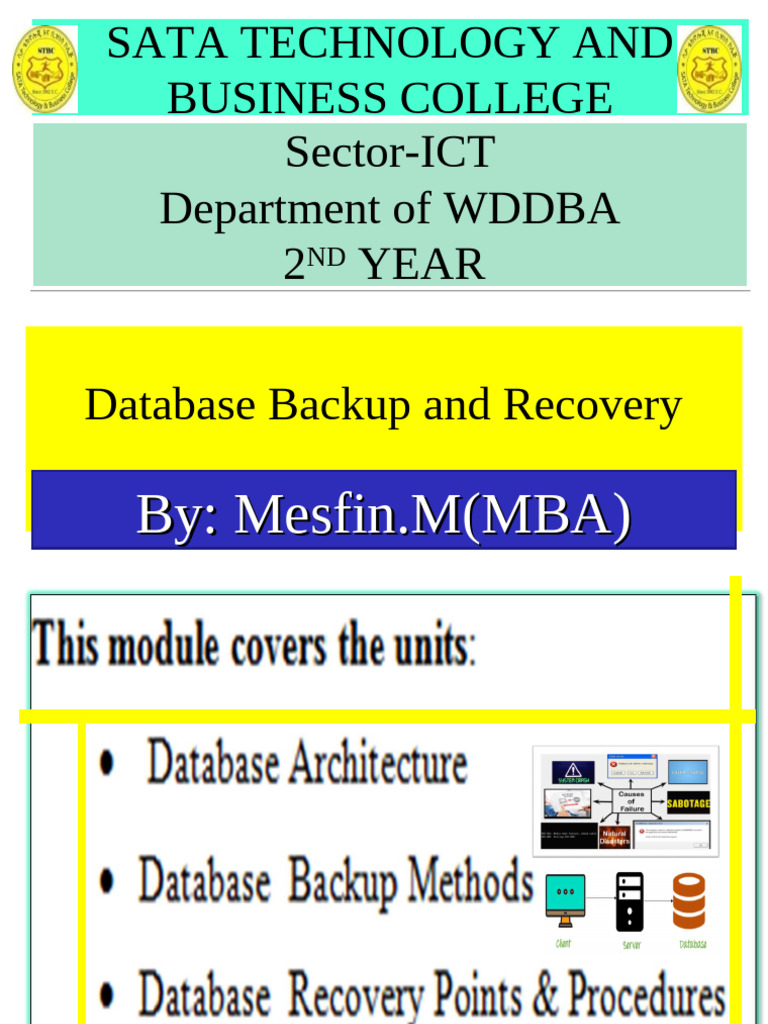 Database Backup and Recovery Methods | PDF | Backup | Databases