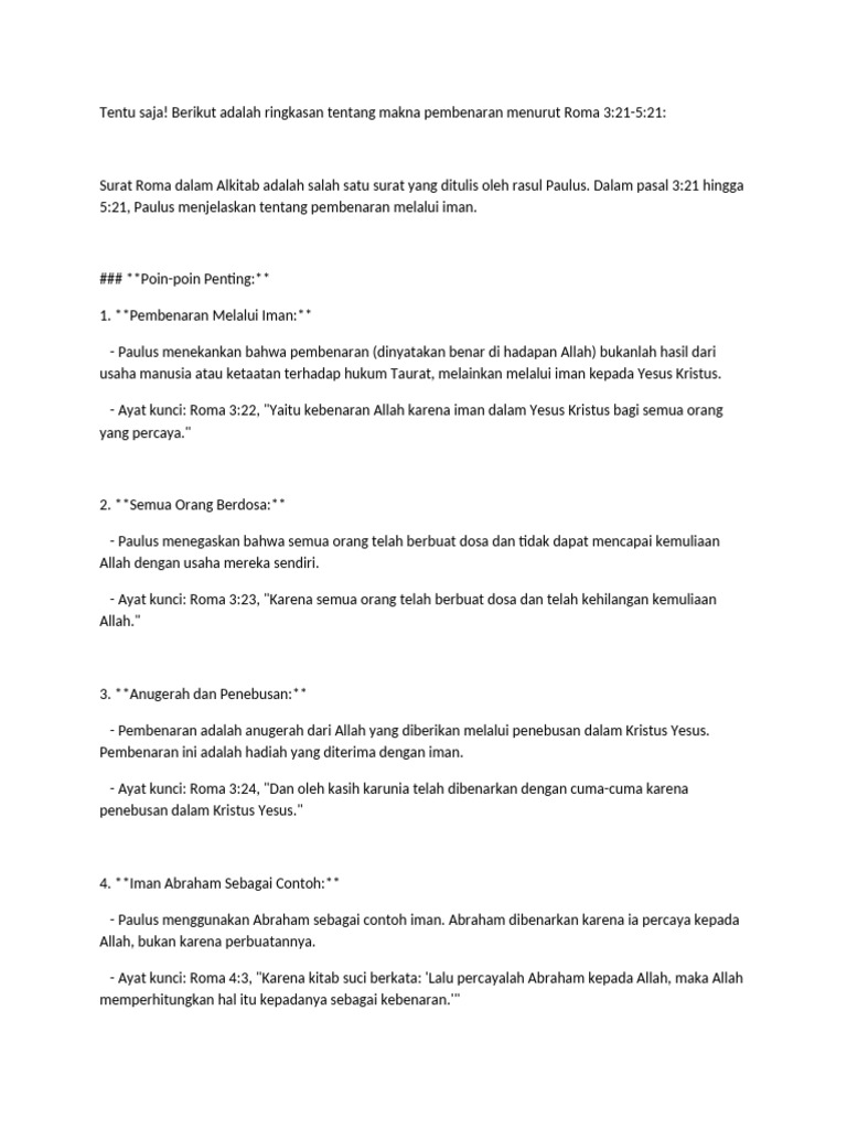 Materi Kitab Roma | PDF