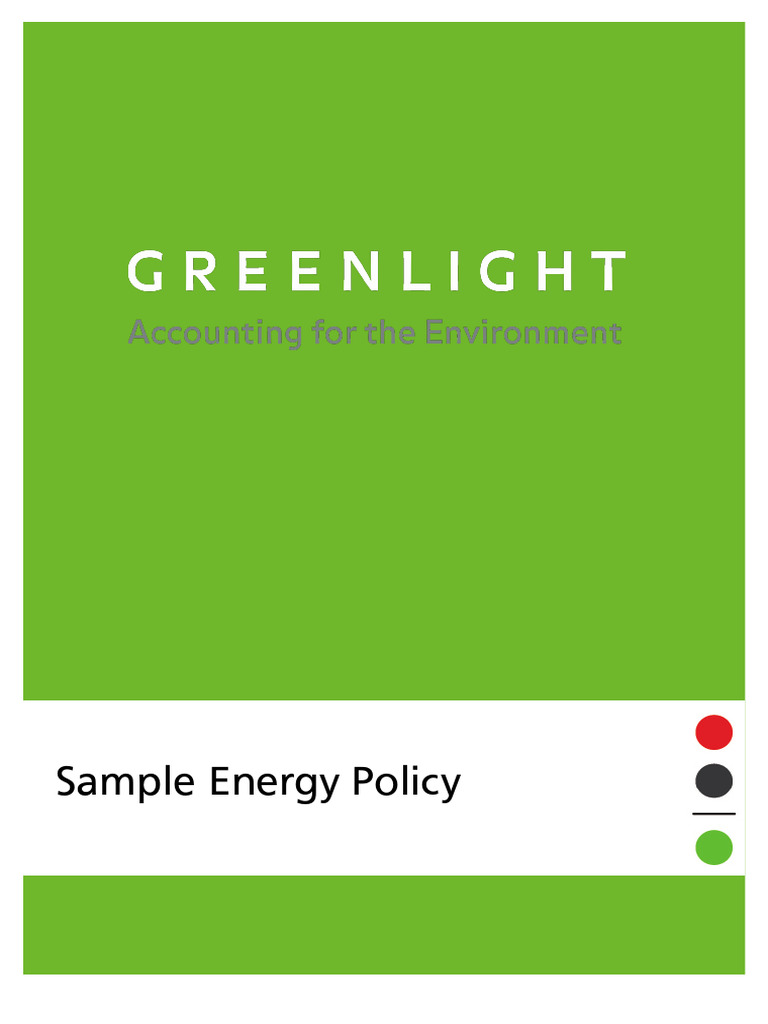 Sample Energy Policy | PDF