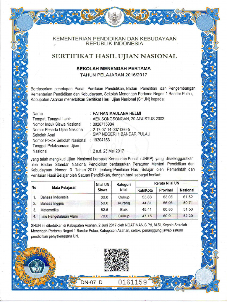 SKHU SMP FATHAN | PDF