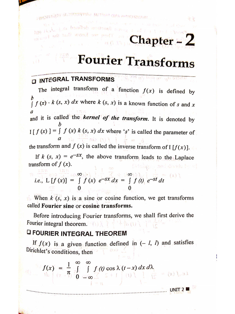 Fourier Transform (Unit-4) | PDF Fourier Transform (Unit-4) | PDF