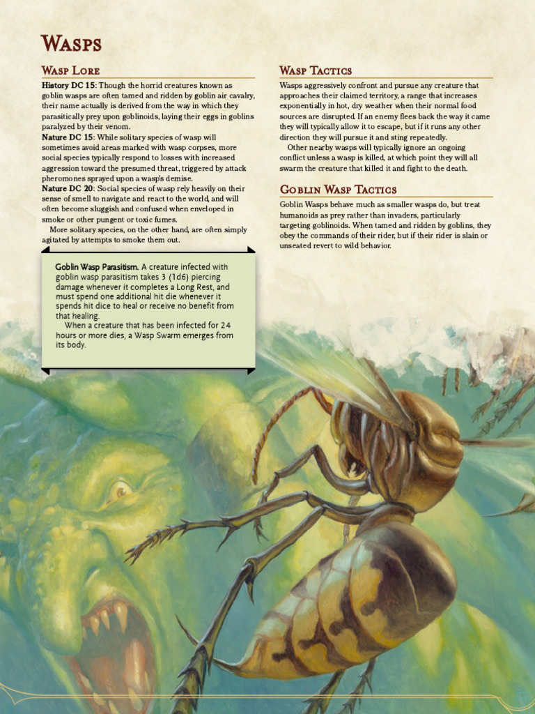 Wasps - The Homebrewery | PDF | Wasp | Predation