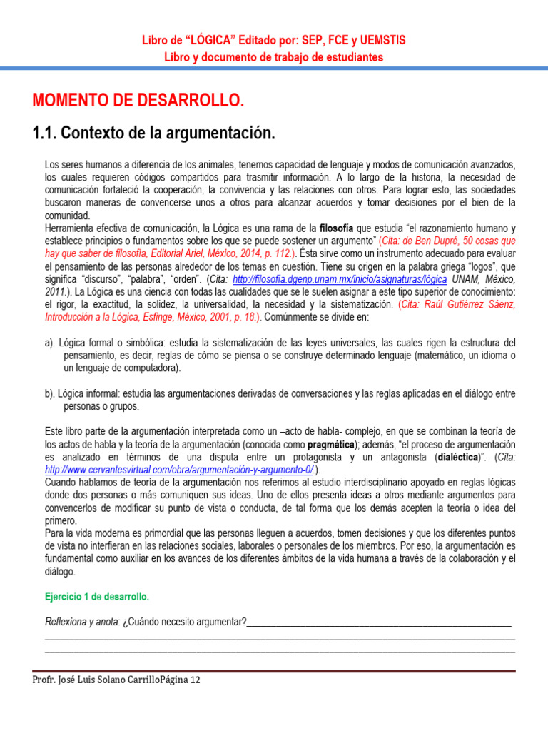 logica parte 2 | PDF | Argumento | Lógica