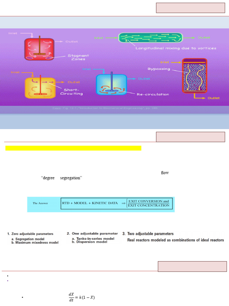 Non-Ideal Reactor Models & Mixing Analysis | PDF | Chemical Reactor ...