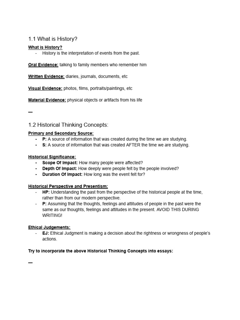 Understanding Canadian History Concepts | PDF | Western Front (World ...