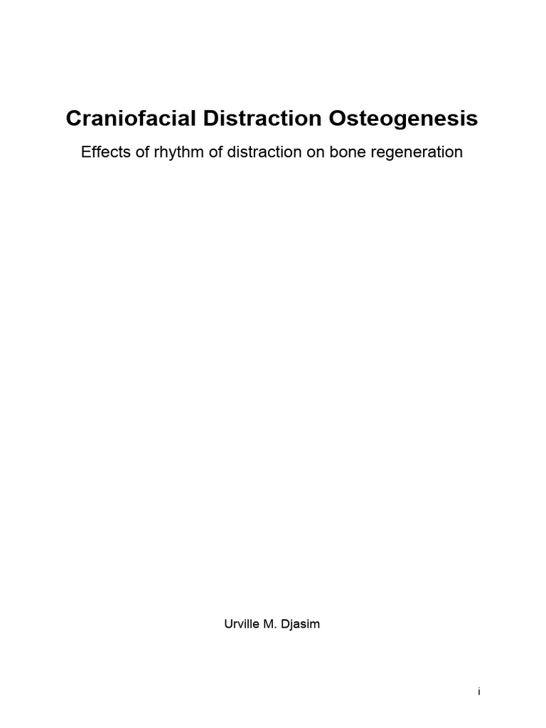Craniofacial Distraction Osteogenesis | PDF | Extracellular Matrix | Anatomy