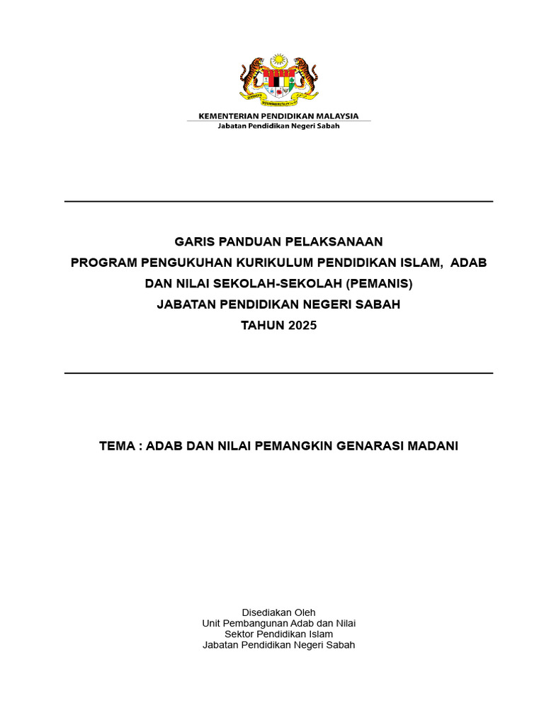 Garis Panduan Pemanis 2025 | PDF