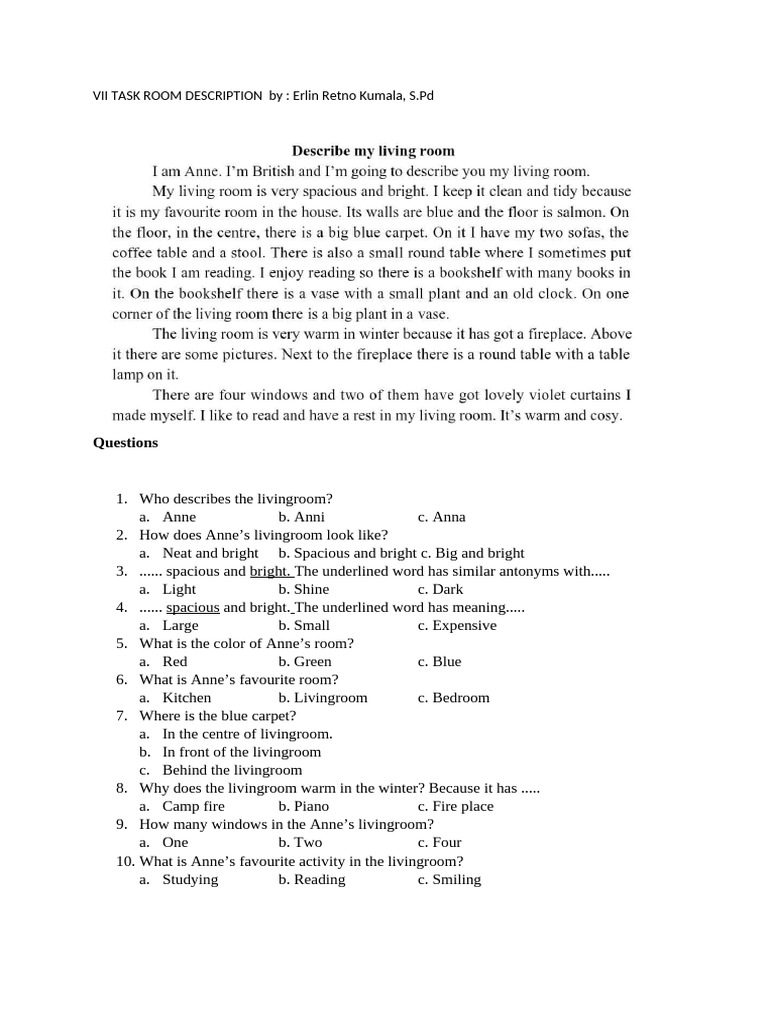 Task Room Overview and Questions | PDF