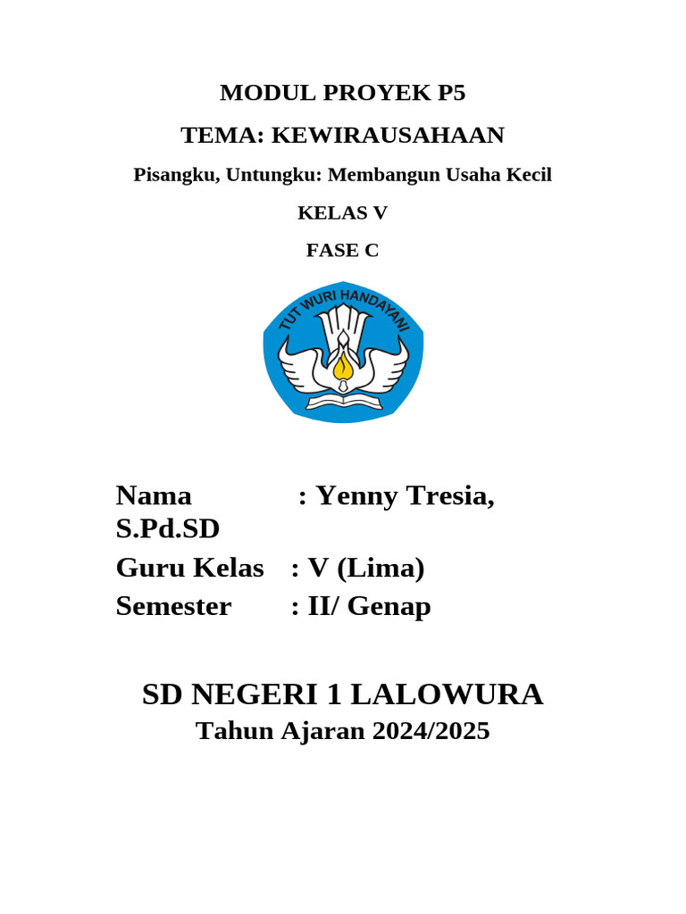 MODUL PROYEK P5 FASE C-Yenny-Jasmia | PDF