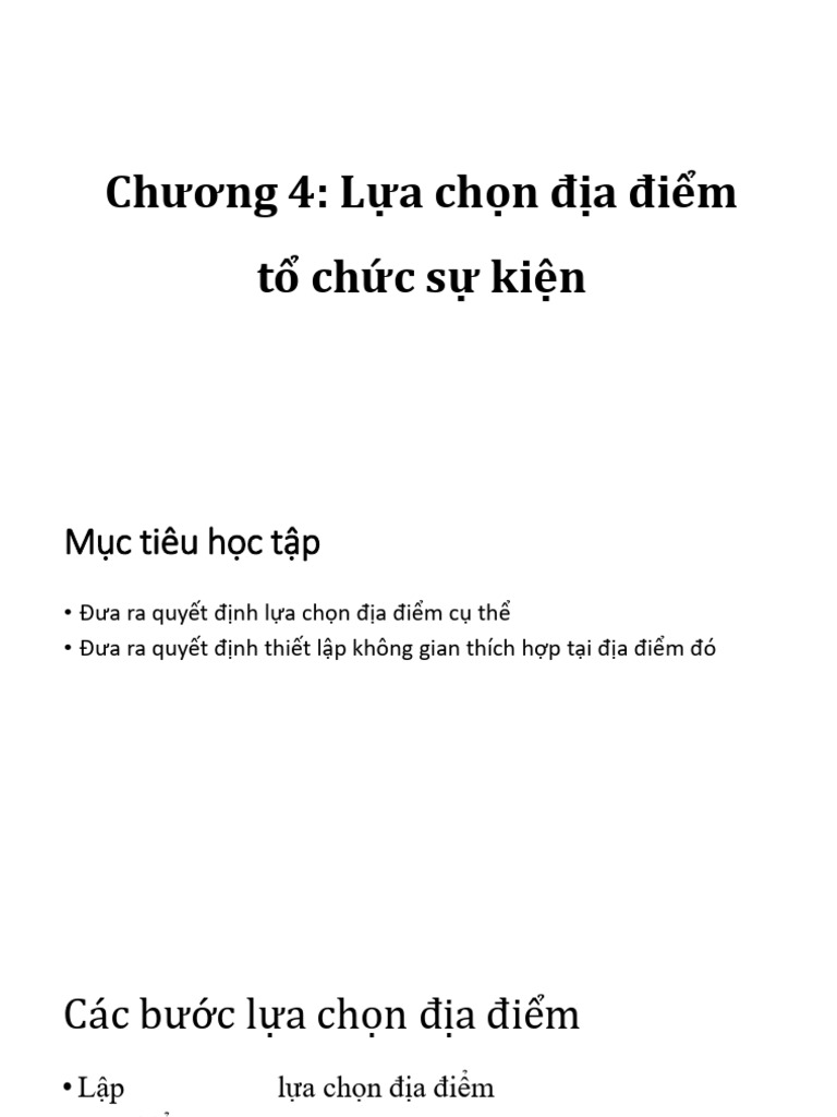 (123doc) Slide Bai Giang To Chuc Su Kien Lua Chon Dia Diem To Chuc Su ...