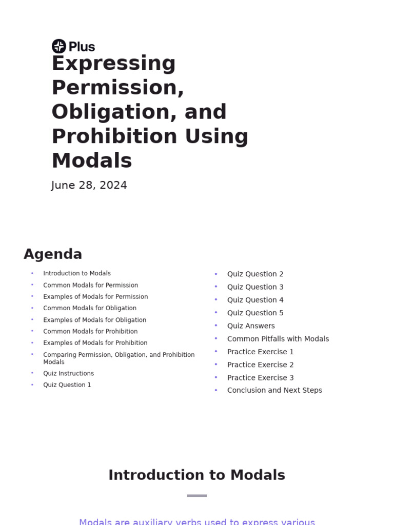 ENGLISH 9 Q1 1 Expressing Permission, Obligation, and Prohibition Using Modals | PDF | Learning