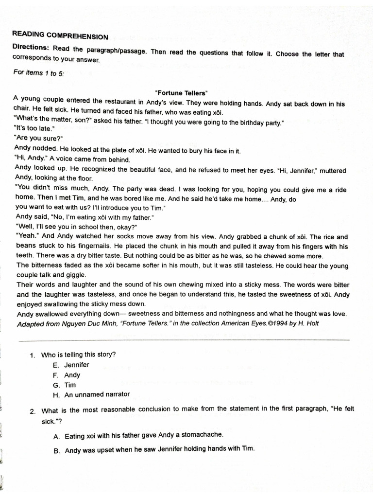 (Cavsu) Reading Comprehension | PDF