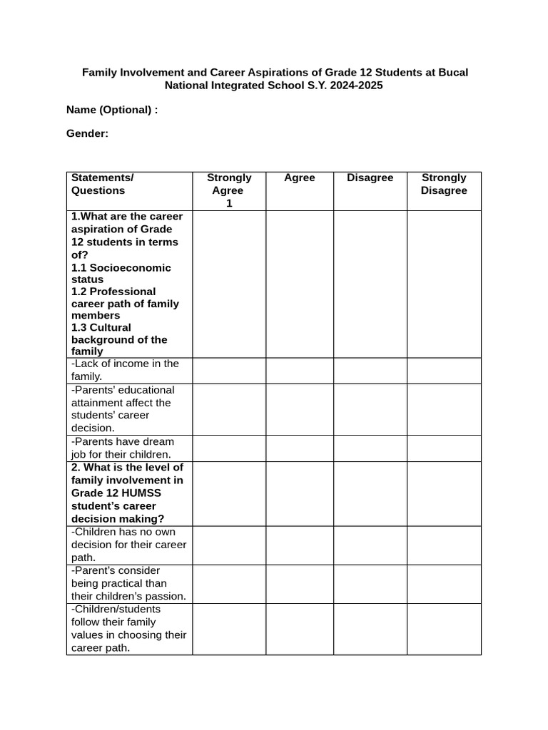3 Is Questionnaire | PDF