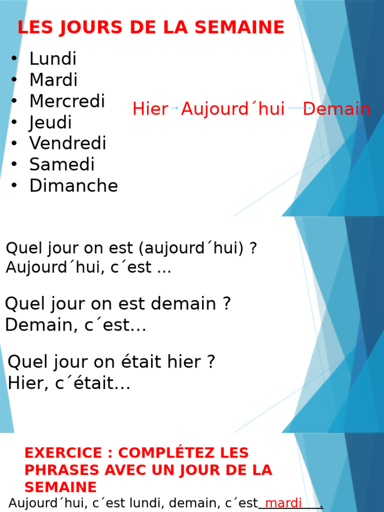 Les Jours, Les Mois Et Les Saisons | PDF