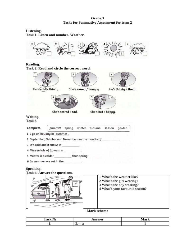 SA II Term - 3 Grade | PDF