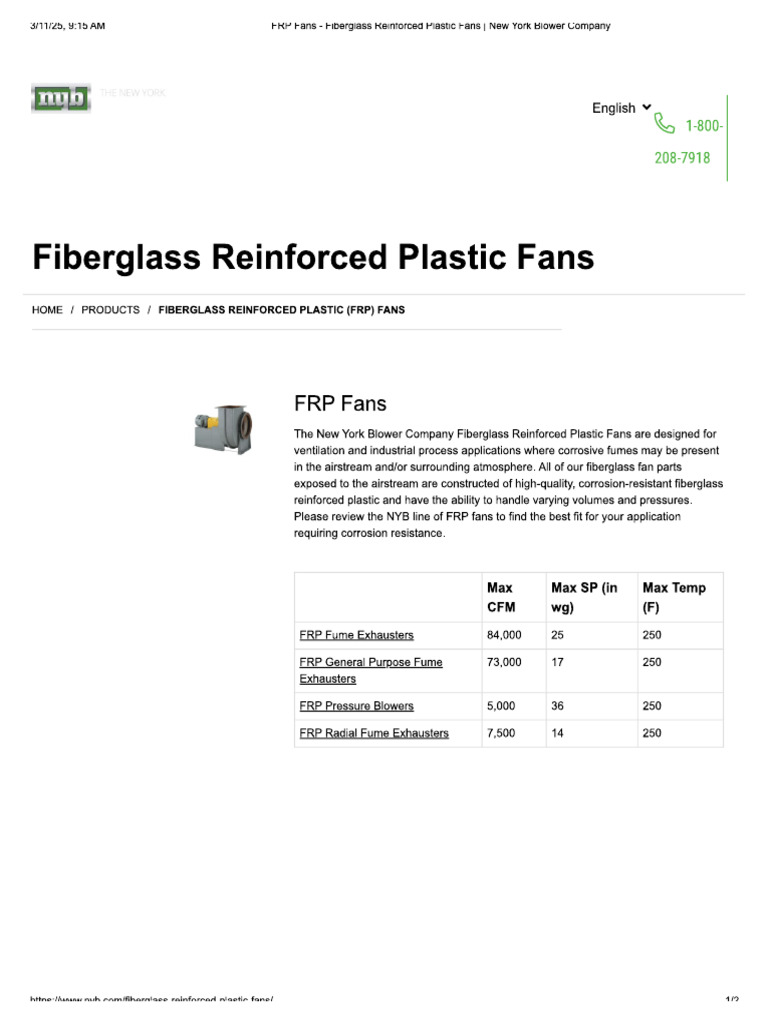 FRP Fans | PDF