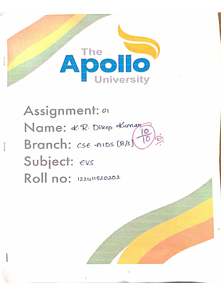 EVS ASSIGNMENT-01--122411520202 | PDF