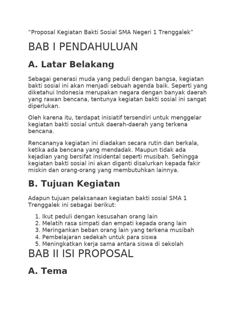Proposal Baksos | PDF