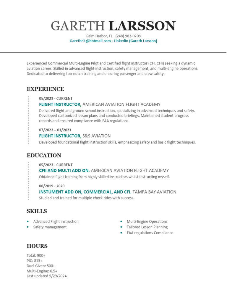 Gareth Larsson Resume | PDF