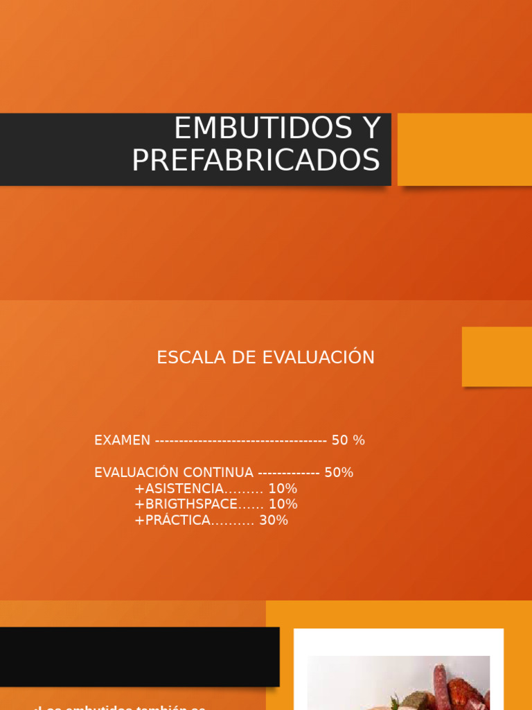 Tipos y Clasificación de Embutidos | PDF