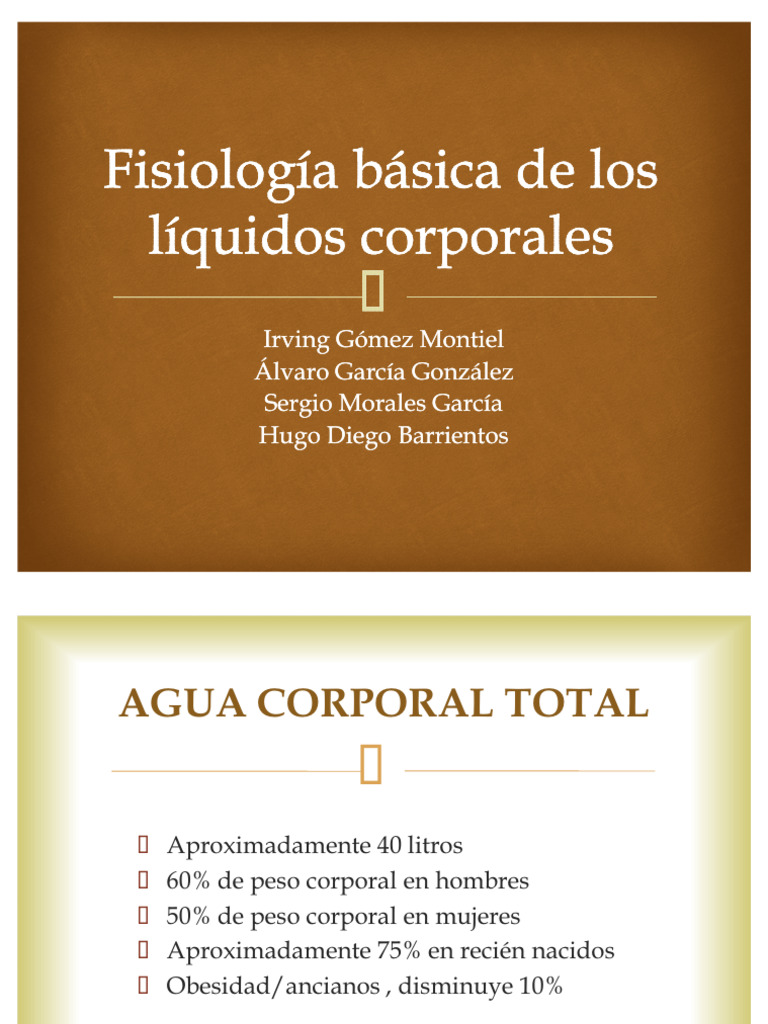 Fisiologia basica de los liquidos corporales | PDF