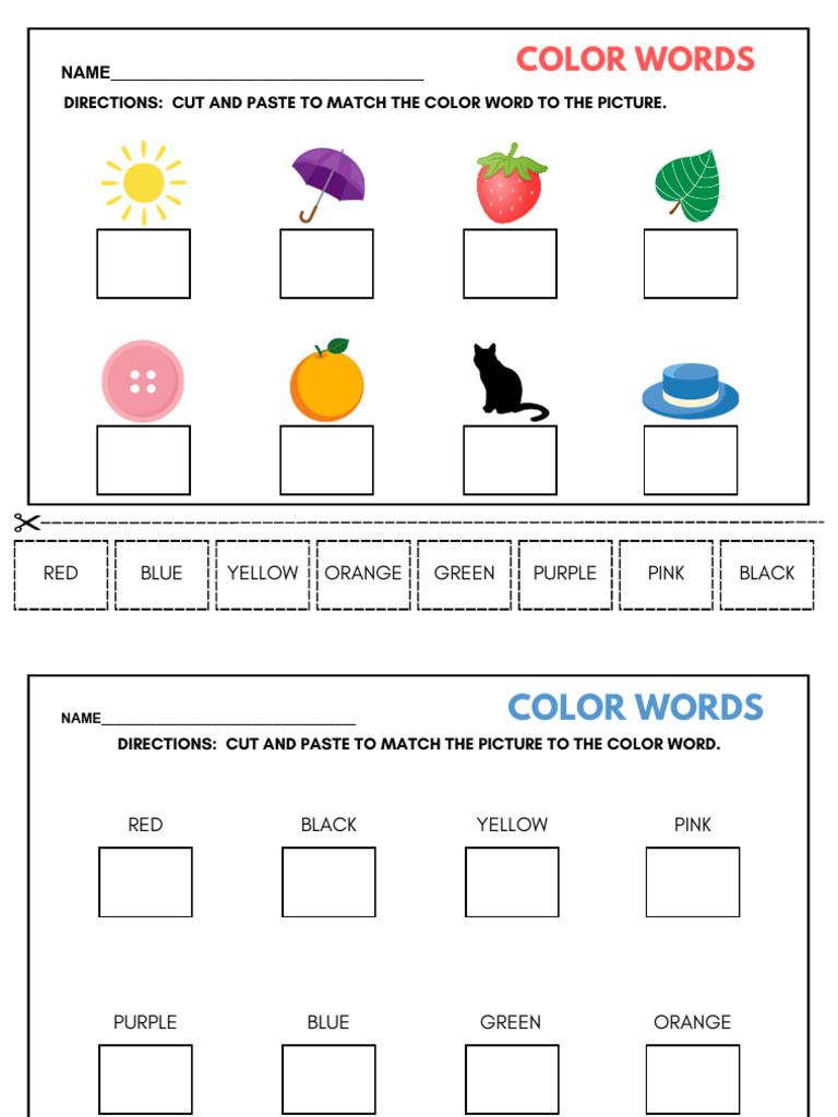 Color Matching Activity for Kids | PDF