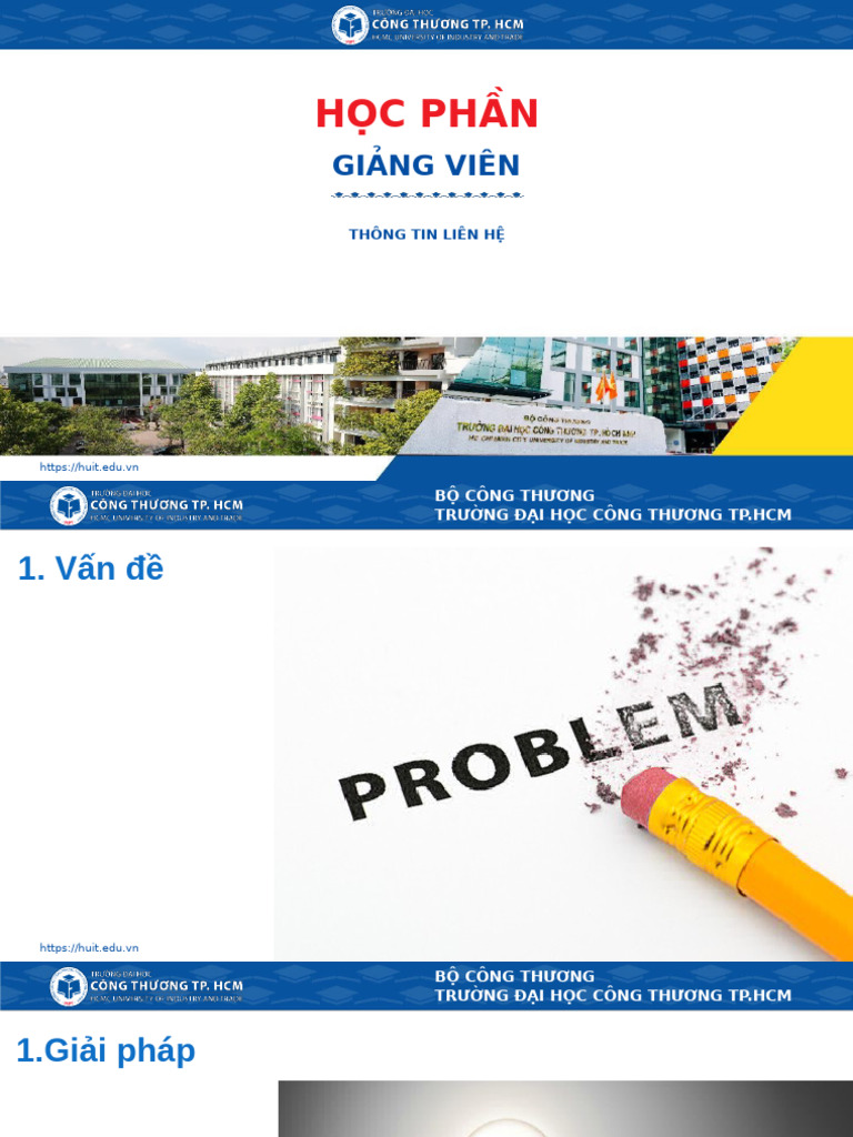 Slides Nhận Diện HUIT 16x9 -MẪU | PDF