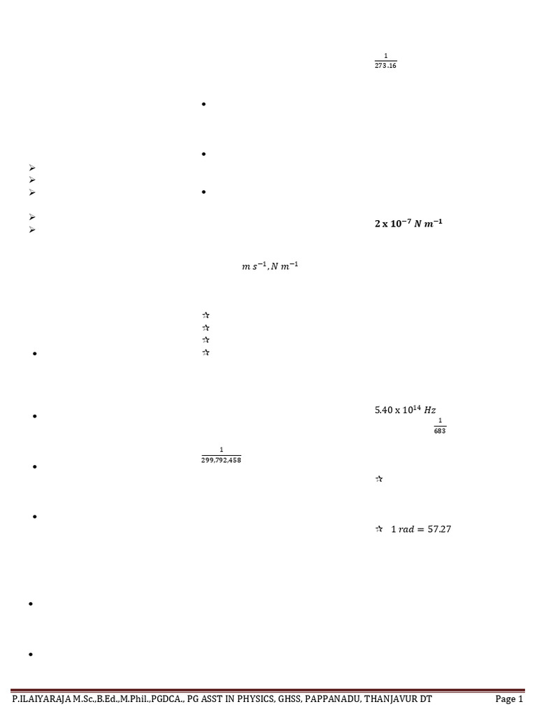 32 11th Physics 2 Marks Vol.1 Study Material English Medium | PDF ...