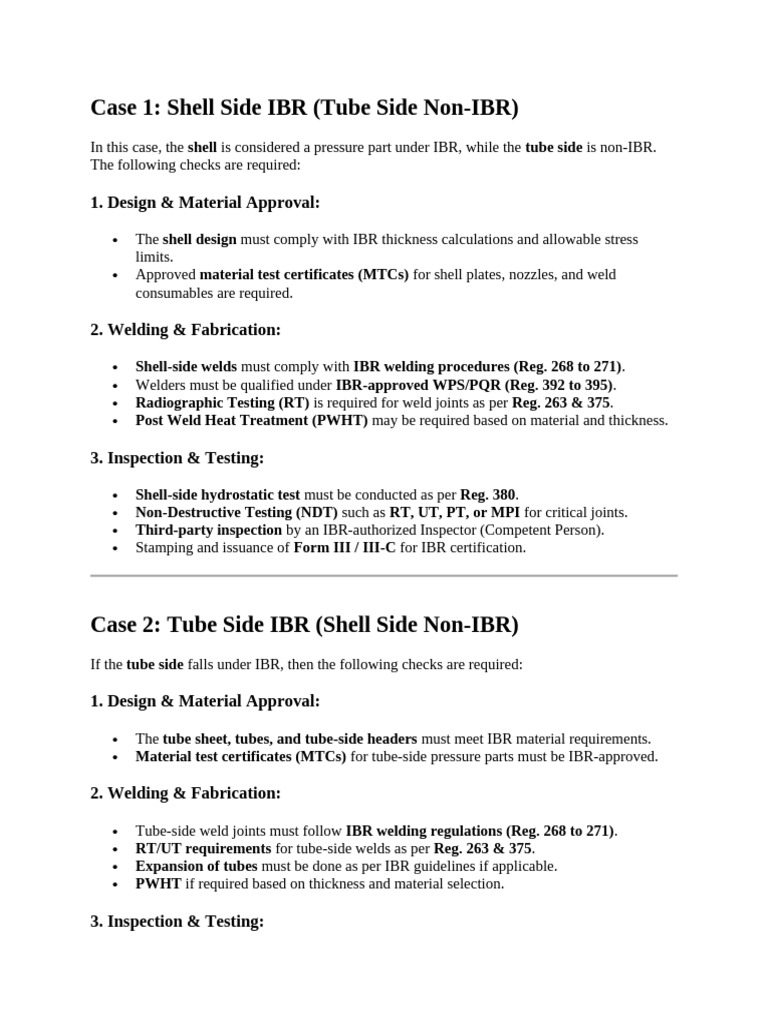 Ibr check list | PDF | Welding | Construction