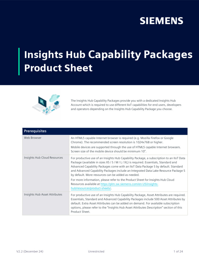 Insights Hub CapabilityPackages ProductSheet v2.2 | PDF | Cloud ...