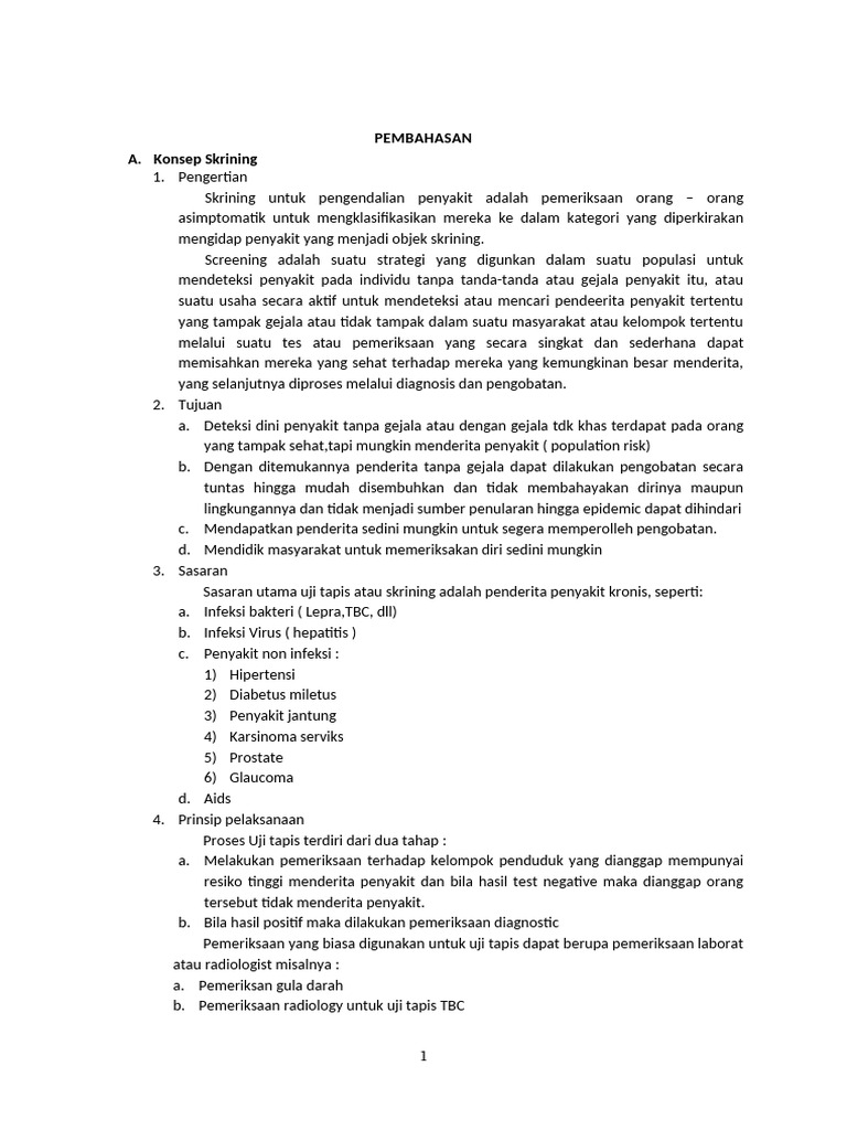 Screening Kesehatan | PDF