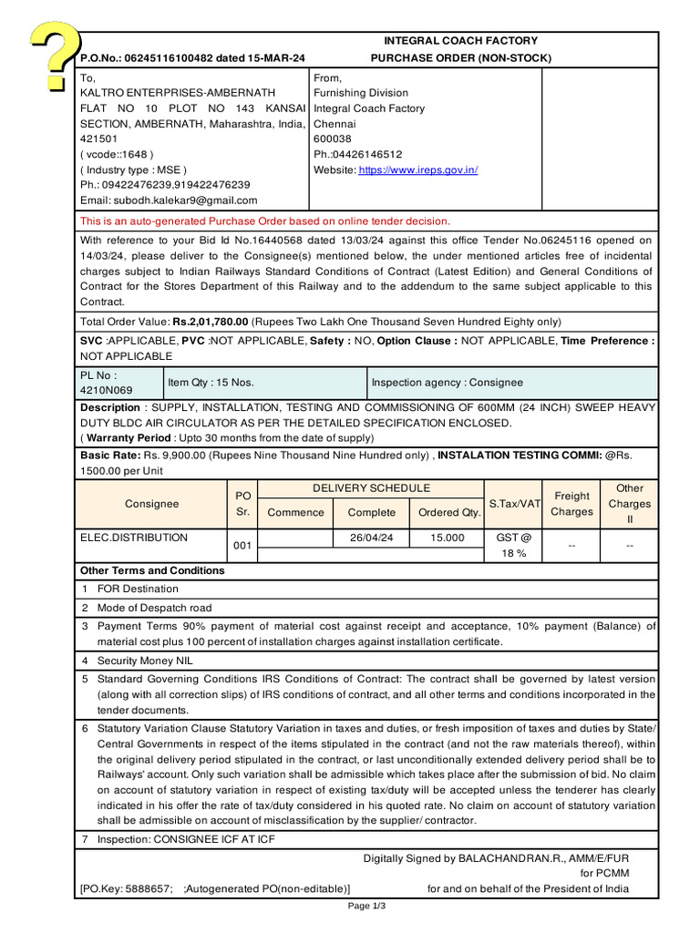 06245116100482 | PDF | Invoice | Government Finances