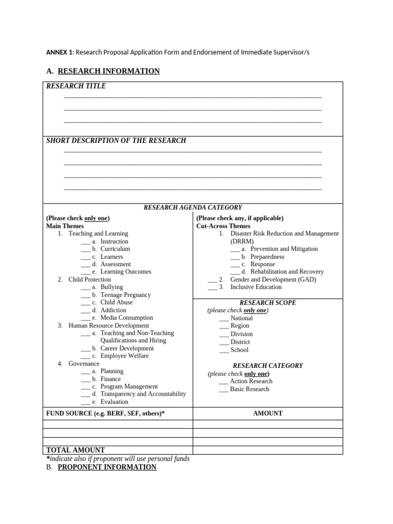 Reasearch Proposal Template | PDF