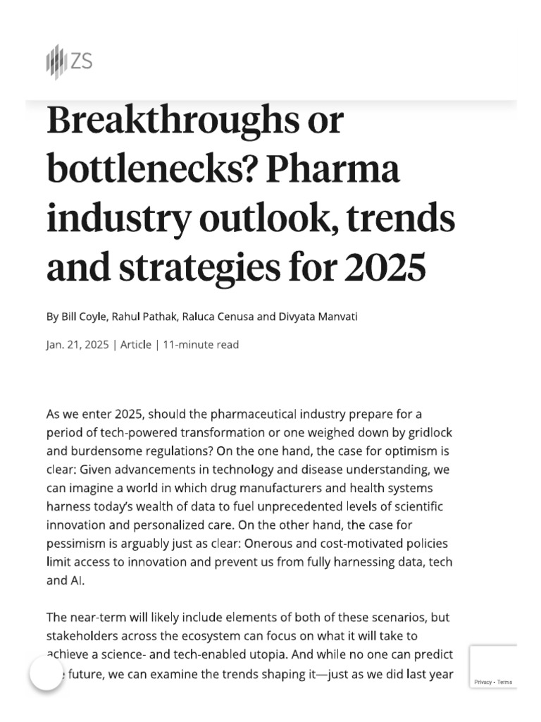 ZS 2025 Pharma Trends | PDF