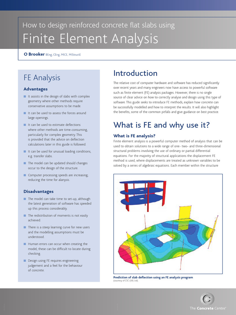 Design Reinforced Concrete Flat Slab Using EFM by O Brooker | PDF | Young's Modulus | Elasticity ...