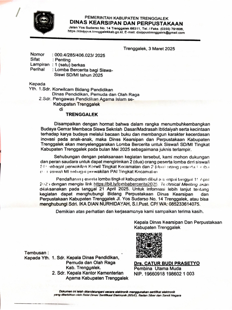 Lomba Bercerita Bagi Siswa Sd Mi Tahun 2025 Pdf