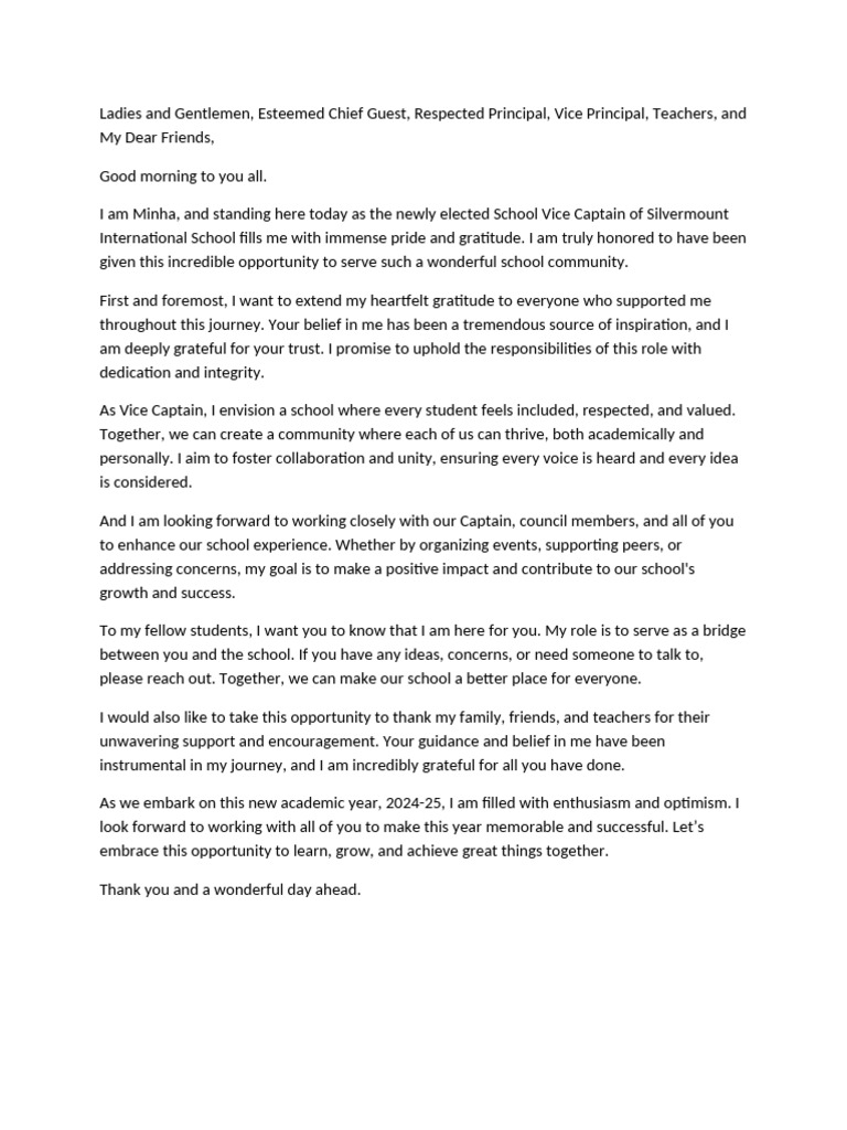 VC Acceptance Speech | PDF