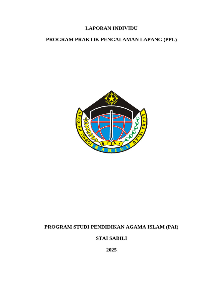 Laporan PPL Pendidikan Agama Islam 2025 | PDF